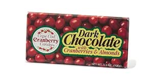 Amazon.com : Cape Cod Cranberry Candy Dark Chocolate Bar with ...