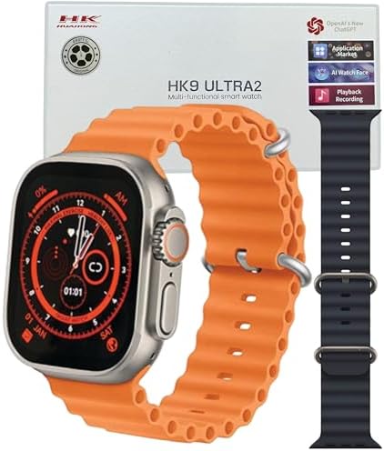 Sh-Protect HK9 ultra2 smartwatch, 2.12-inch Amoled Screen Calling, NFC ...