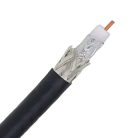 Amazon.com: 500' FT RG6 Coaxial Cable 100' FT Rolls Dual Shield Black ...