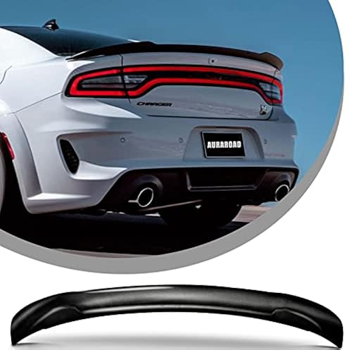 Auraroad Rear Spoiler Carbon Fiber Style Compatible with Dodge Charger ...