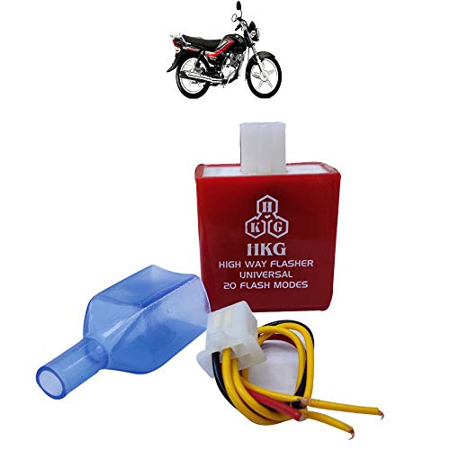 AutoKraftZ Universal Bike Hazard Flasher, 20 Different Patterns Flasher ...