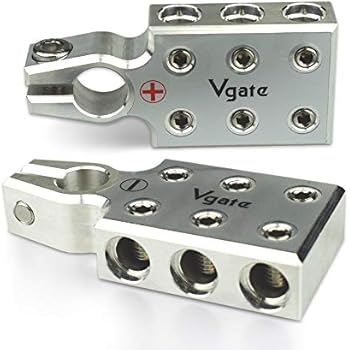 Amazon.com: Pair of Sky High Car Audio SAE Post Any GA (6) Spot Flat ...