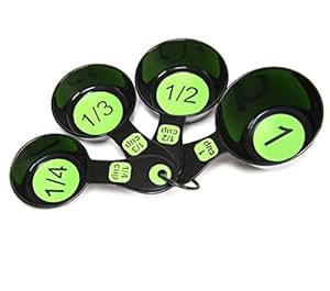 Amazon.com: Chef Craft Measuring Cup Set, Green/Black: Kitchen & Dining