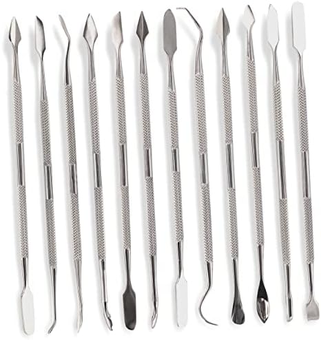 Premium Wax Carving Tools Set – 12 Pcs Stainless Steel Clay & Wax Sculpting Tools – Double Ended ...