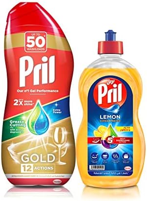 Pril DishwashingLiquid, Lemon Concentrated (500 ml) And Pril Gold ...