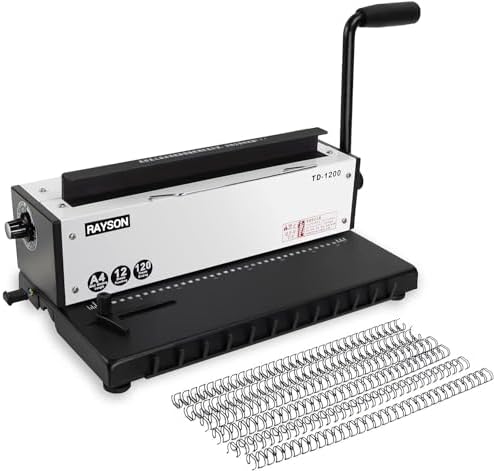 Rayson Wire Binding Machine, 3:1 Pitch, A4 Size Wire Binder Machine ...