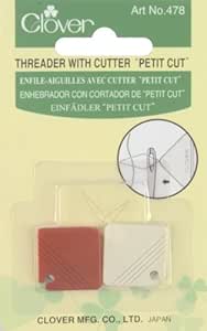 Amazon.com: Clover Needlecrafts Petite Needle Threader and Cutter 2 ...