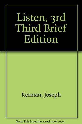 Listen, 3rd Third Brief Edition: Kerman, Joseph: Amazon.com: Books