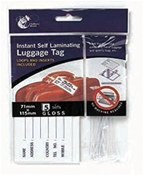 Instant Self Laminating Luggage Tags: Amazon.co.uk: Electronics