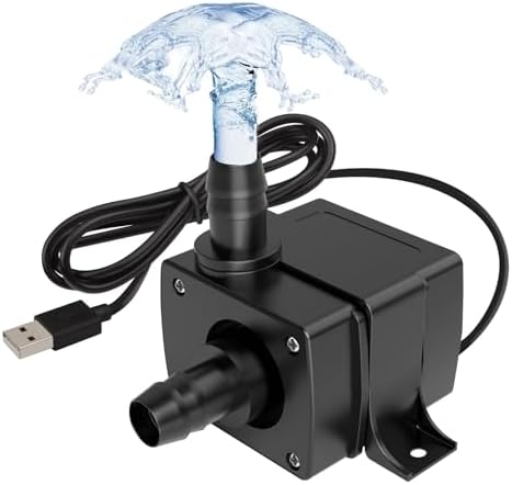 Mini Submersible Water Pump, Quiet USB Fountain Pump, Electric ...