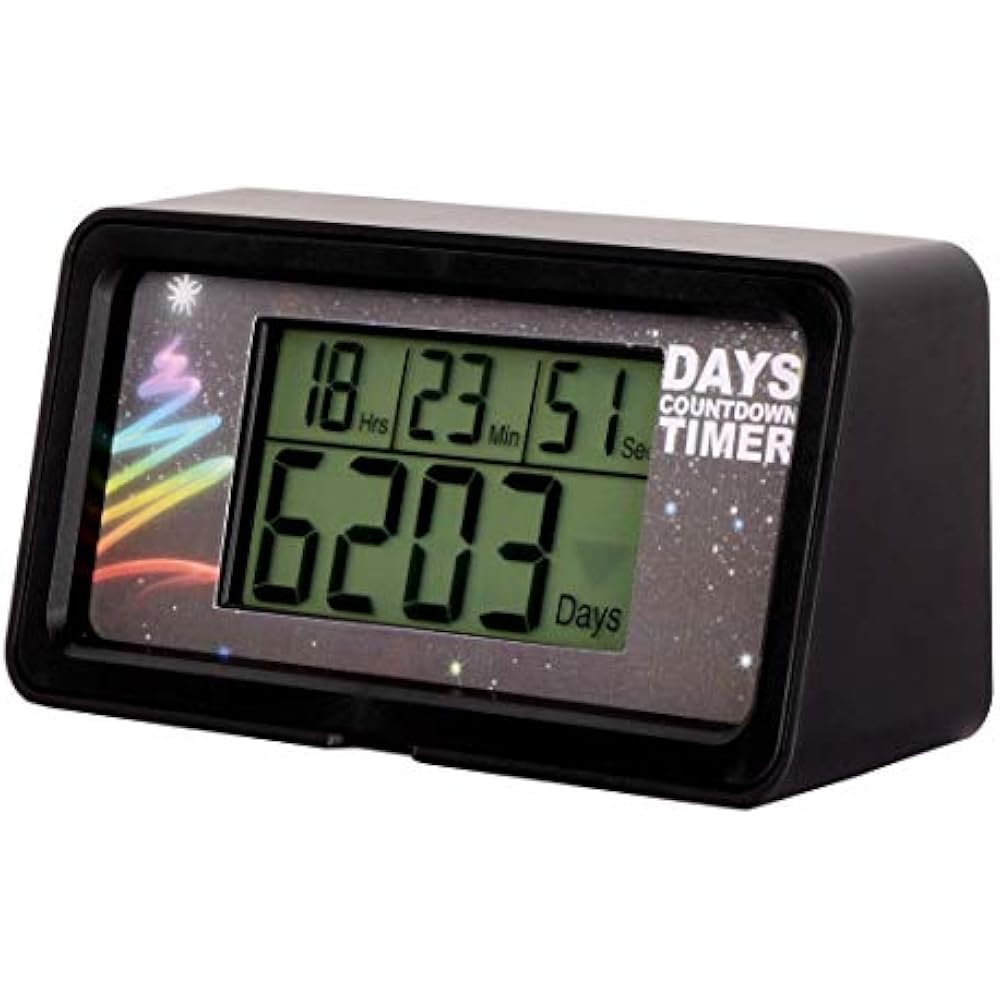 Digital 9, 999 Day Countdown Clock Timer Days LCD Backlight Retirement ...