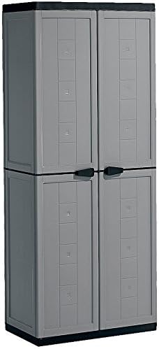 Kis Jolly 9732000 0444 01 Tall Plastic Cupboard Dark Grey/Black – BigaMart