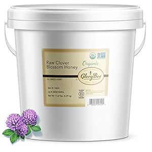 Amazon.com : GloryBee Raw Honey, True Source Certified, USDA Organic, Organic Clover, 186.72 ...