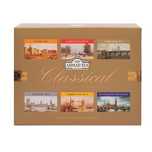 Ahmad Tea Black Tea, Classic Selection Pack Teabags, 60 Foil Teabags ...