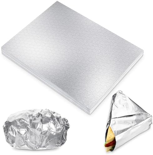 Teenyyou 800 Sheets Insulated Foil Sandwich Wrap Sheets for Burgers ...
