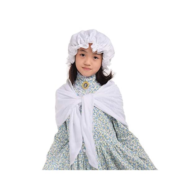 GRACEART 100% Cotton White Colonial Bonnet and Shawl For Girls | Buy ...