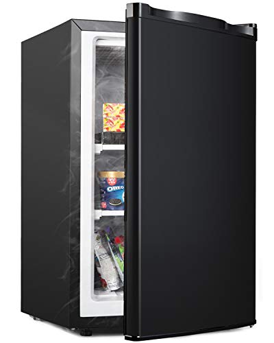 COOLLIFE Mini Freezer Only Countertop- Compact Reversible Single Door ...