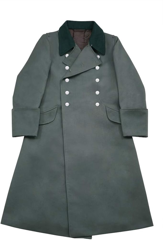 militaryharbor WW2 WWII German Heer General Gabardine Overcoat: Amazon ...
