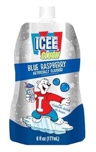 Icee Slush Blue Raspberry Frozen Fruit Juice 6 fl oz Pouches - Just ...