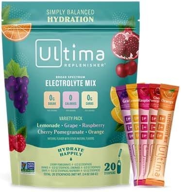 Ultima Replenisher Electrolyte Hydration Powder (Variety, 20 Count ...