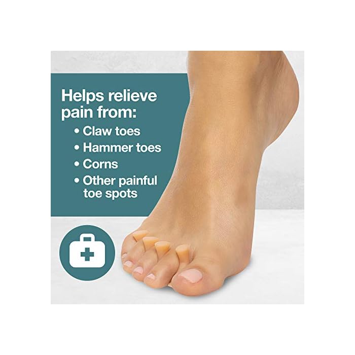 ZenToes Hammer Toe Straightener Crest with No Loop 4 Count Gel Spacer ...