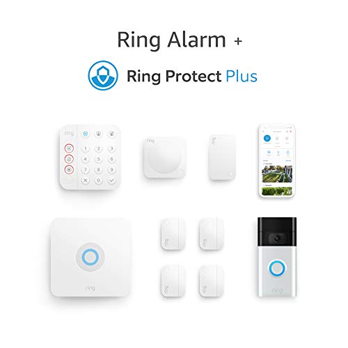 Ring Alarm 8-piece kit (2nd Gen) with Ring Video Doorbell (2nd Gen) and ...