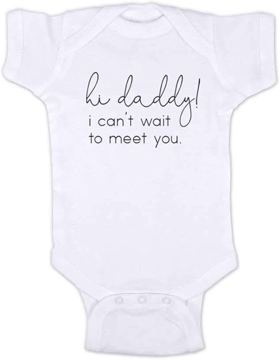 Amazon.com: Hello Handmade hi Daddy! I Can't Wait to Meet You - Husband ...