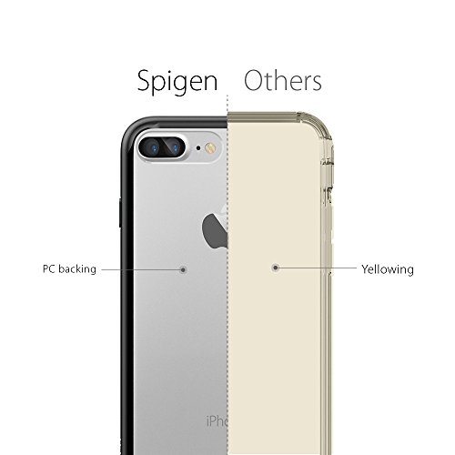 Spigen Funda iPhone 7 Plus, [Ultra Hybrid] Air Cushion [Negro] Clear ...