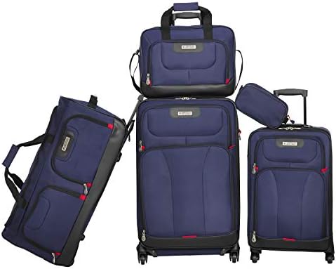 American Explorer Unisex 5 Piece Luggage Set, Black price in Saudi ...