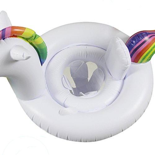 Inflatable Float Swimming Aids Pool Unicorn Swim Ring White Animal ...