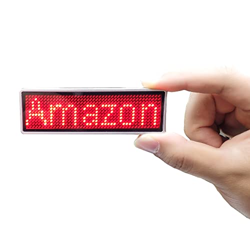 Scrolling Name Tag LED Moving Message Sign Business Card ...