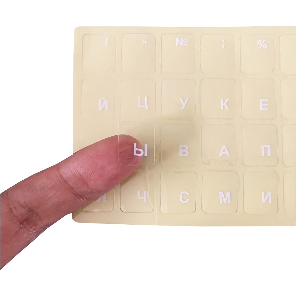 Mua Russian Keyboard Stickers Transparent Background White Letters for ...