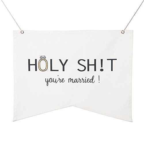 Lings Moment Holy Shit Youre Married Wedding Sign Wedding Welcome | Desertcart GB