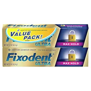 Amazon.com : Fixodent Ultra Max Hold Denture Adhesive, 2.2 Ounce (Pack ...