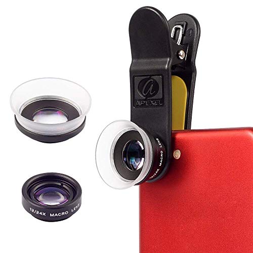 Apexel Macro Lens- 2 en 1 12x Lentille Macro 24x Macro Mobile Camera ...