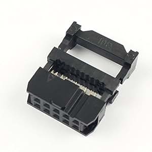 Amazon.com: 50 Pcs IDC Connector FC-10P 10Pin Female Header 2.54mm ...