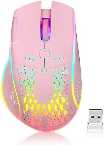 VEGCOO Wireless Gaming Mouse, C8 Silent Click Wireless Rechargeable ...