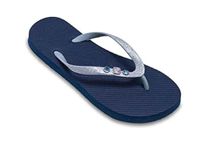 Amazon.com | Flip Flop Design Studio Ladies Baby Shower Boy Flip Flops ...