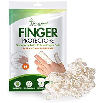 Amazon.com: Disposable Latex Finger Cots Rubber,140g(Approx.205PCS ...