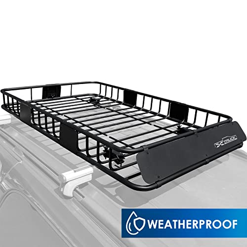XTruck Steel Roof Rack Cargo Basket; Rooftop Cargo Carrier Luggage Rack ...