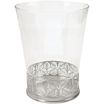 Amazon.com: nu steel The Tatara Group's Mercury Glass Wastebasket ...