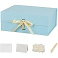 Amazon.com: BoxSkivra Large Blue Gift Box with Ribbon 1 Pack 13X11X5.3 ...