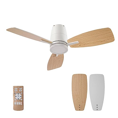 TALOYA 42inch Ceiling Fans with Lights and Remote Control, Quiet DC ...