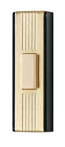 NuTone PB10LGL Wired Lighted Door Chime Push Button, Black and Gold ...