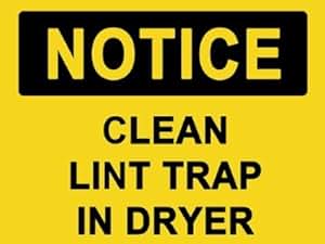 Amazon.com: Sticker / Decal - JDM - Die cut - NOTICE Clean Lint Trap In ...