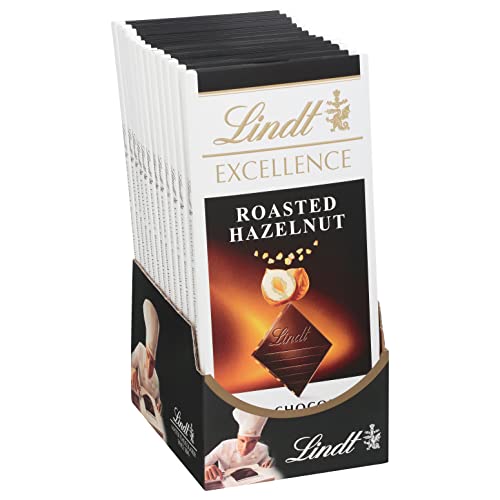 Lindt EXCELLENCE Roasted Hazelnut Dark Chocolate Bar, Dark Chocolate ...