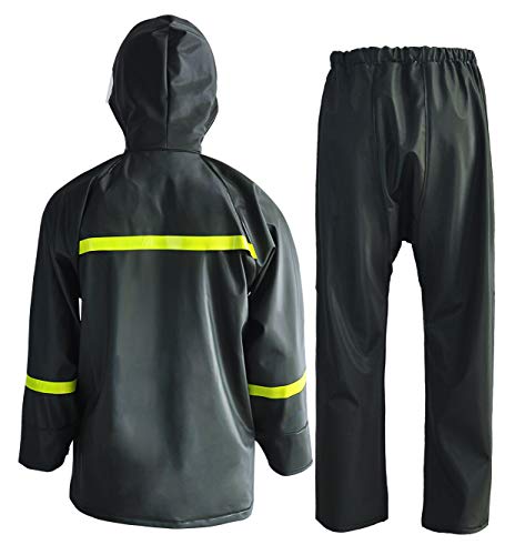 PVC Rain Gear-Durable Waterproof Suit for Men Women Hooded Rain Coat ...
