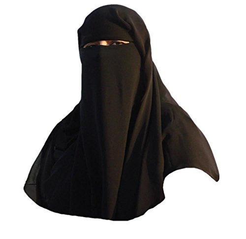 Black Full Niqab,Hijab, Burqa Islamic Face Cover Veil, Abaya, Jilbab ...