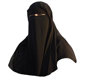 Traditional Black Burqa Hood Burqua Fancy Dress Traditional Sharia ...