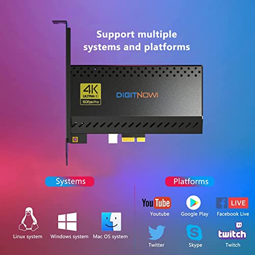 DIGITNOW PCIe Capture Card 4Kp60 - Live Gamer 4K Video Capture Card ...